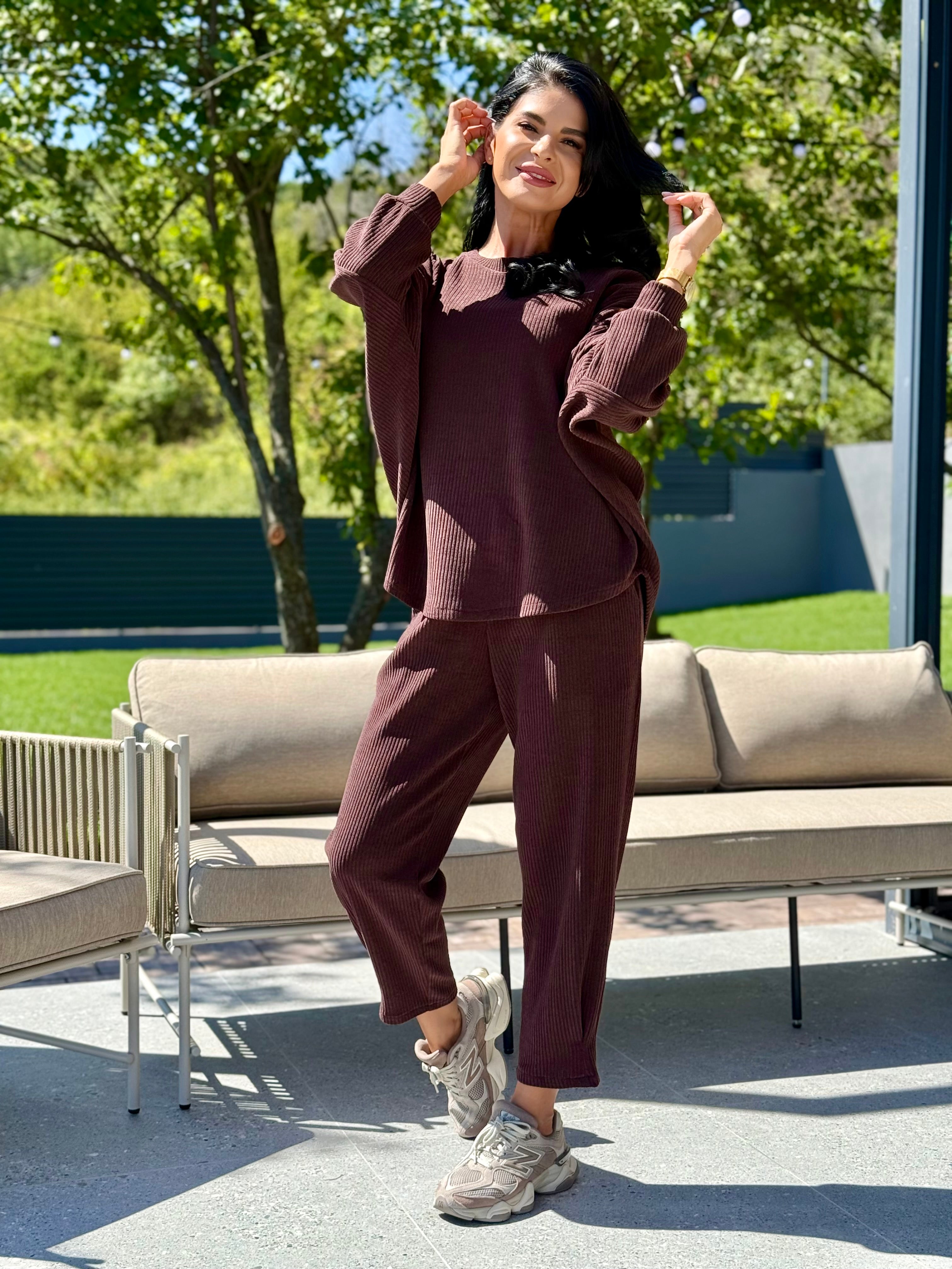 Costum Edith - Chocolate – Ramona Bădescu Exclusive