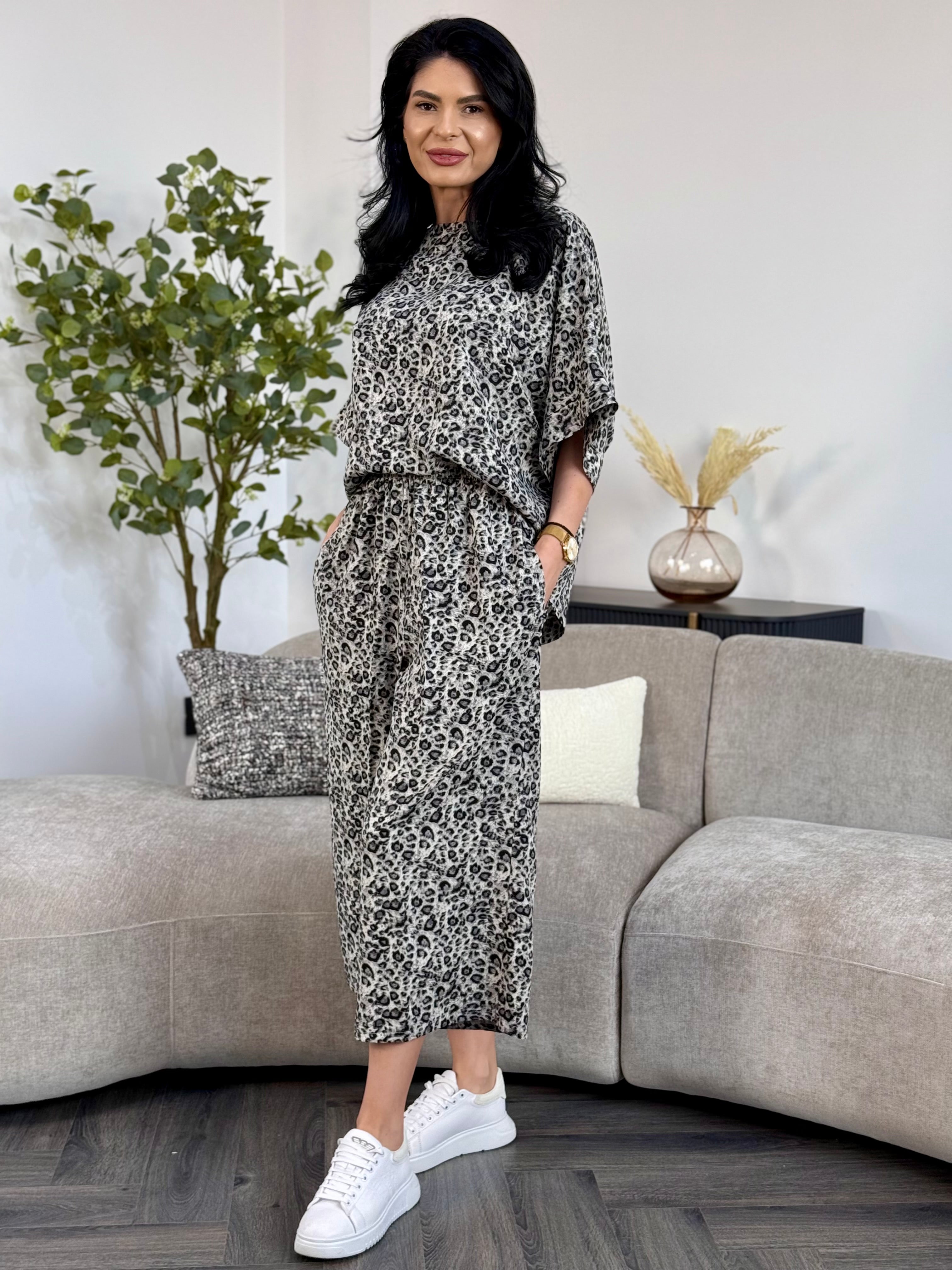 Costum Margot - Gray Leopard – Ramona Bădescu Exclusive