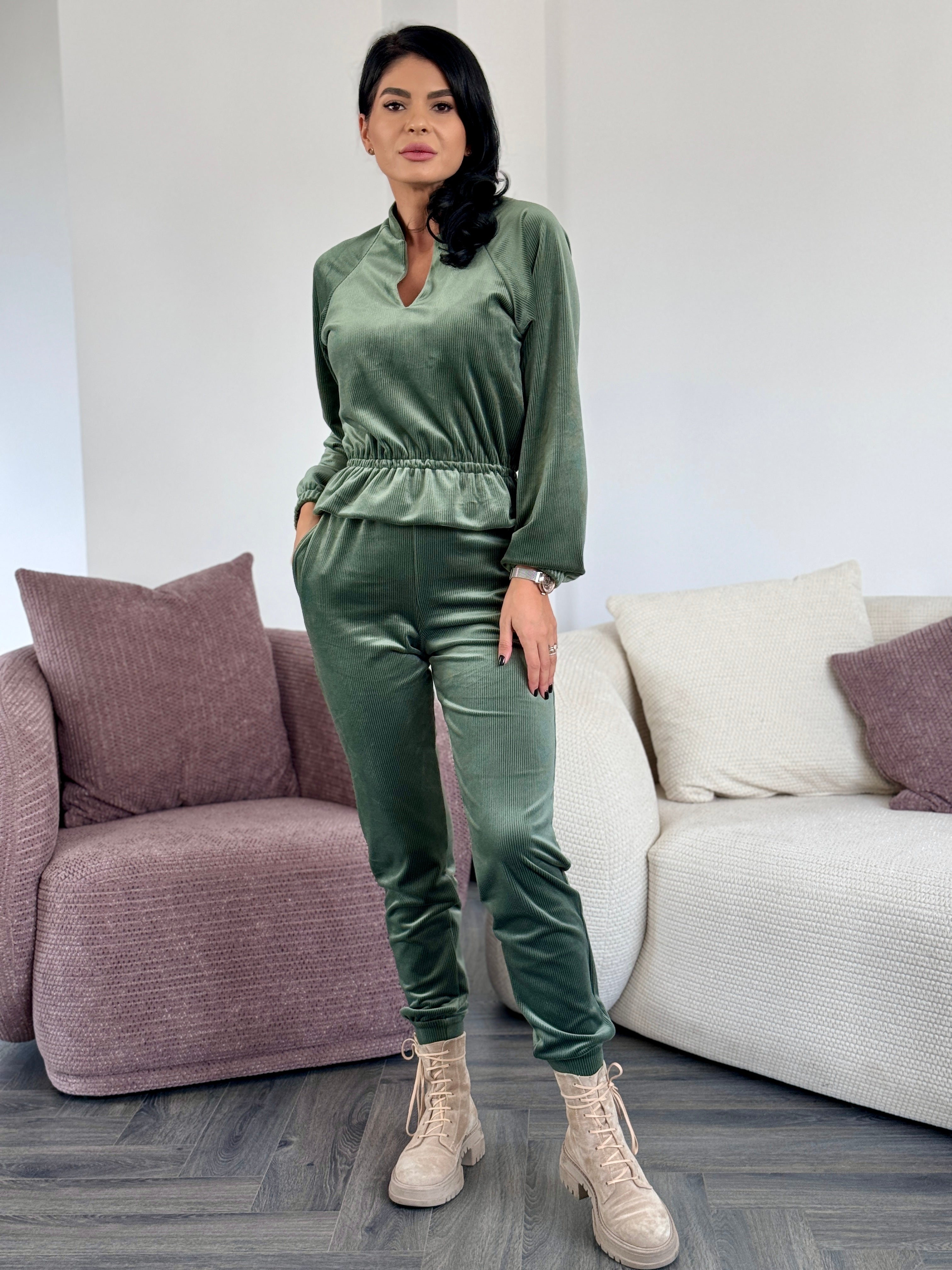 Costum Elia - Olive – Ramona Bădescu Exclusive